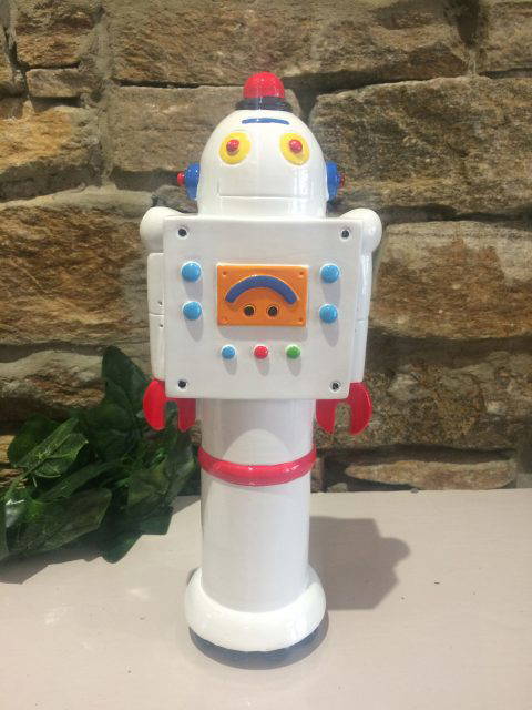 Robot Money Bank White 1 | Tinkerbells Emporium